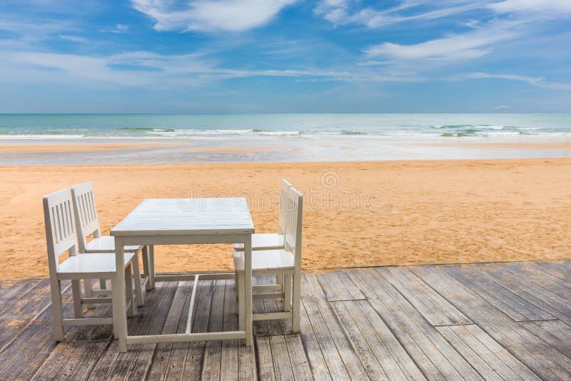 Seaside table and chairs stock image. Image of caribbean - 767233