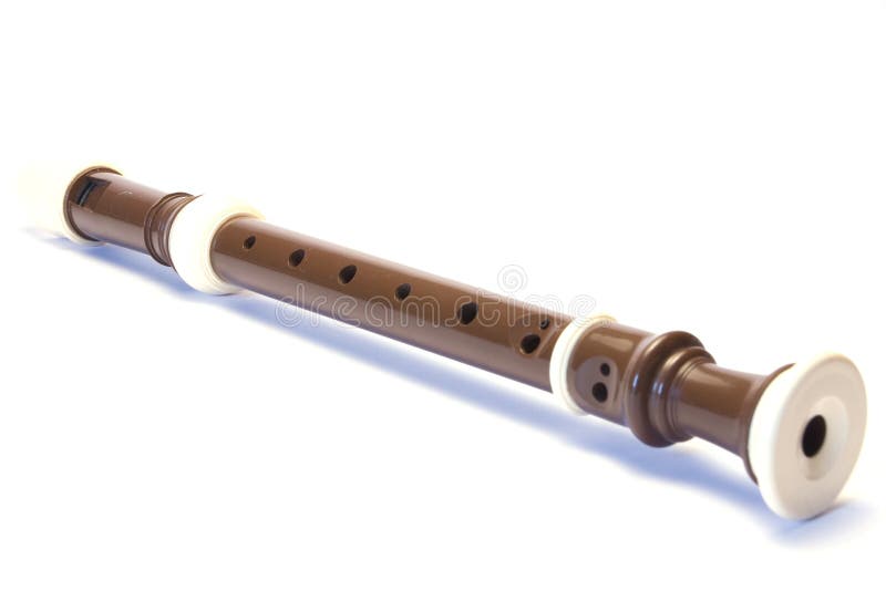 A Wood-wind Musical Instrument or Recorder Stock Image - Image of ...
