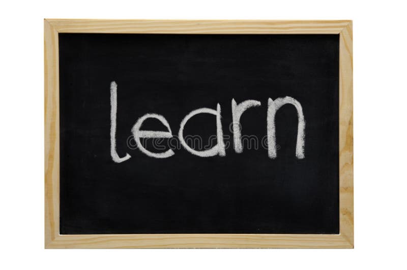 Writing Learning on a Blackboard. Stock Image - Image of learning, word ...