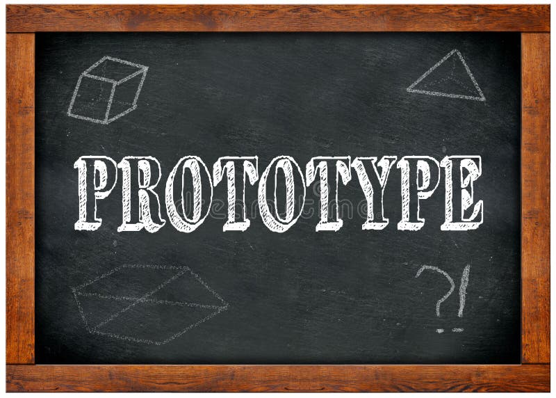 PROTOTYPE Text on Black Orange Grungy Rectangle Stamp Stock ...