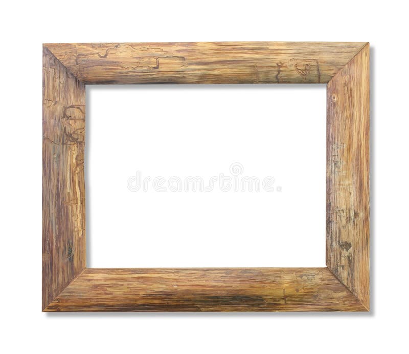 Wooden Frame Isolated on White Stock Photo - Image of backdrop, frame ...