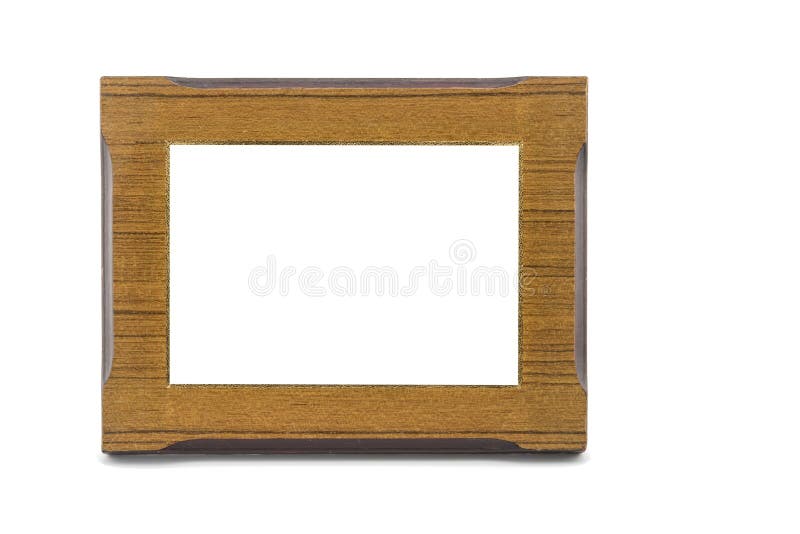 Wood Frame Isolated on White. Clipping Path Stock Photo - Image of ...