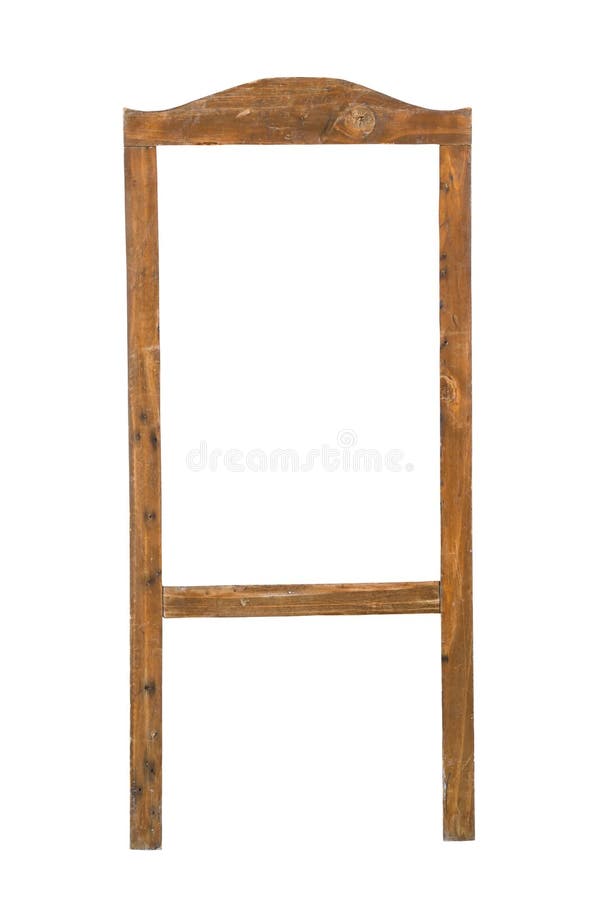 Wood Frame Isolated on White. Stock Photo - Image of antique, empty ...