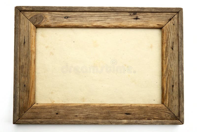 Wood Frame with Old Paper Background Stock Illustration - Illustration ...