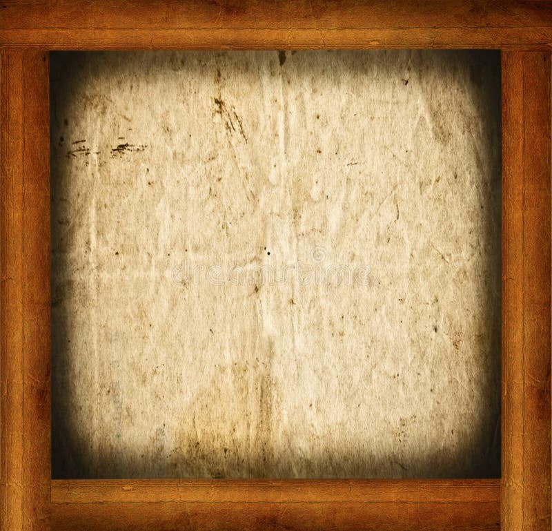 Wood Frame with Paper Fill Isolated on White Stock Image - Image of ...