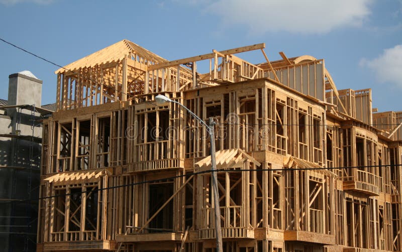 Wood framed house stock image. Image of timber, building - 4175533