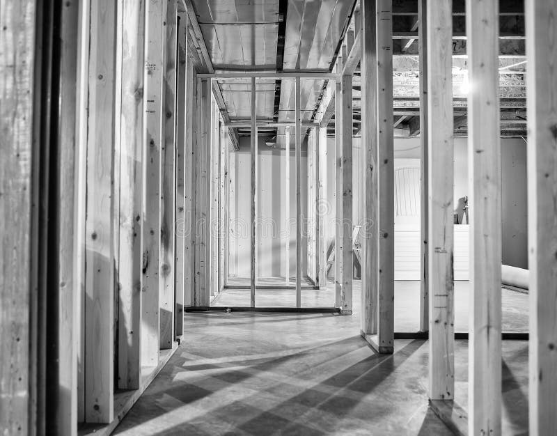 Wood framed structure stock photo. Image of hallway, building - 50019526