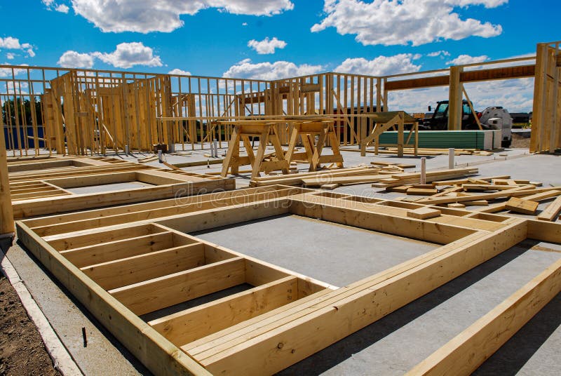 Wooden Framework for New Home Stock Photo - Image of home, framework ...