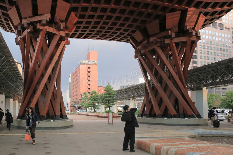 A Wood Gate Structure of Kanazawa Station, Japan 30 Oct 2013 Editorial ...