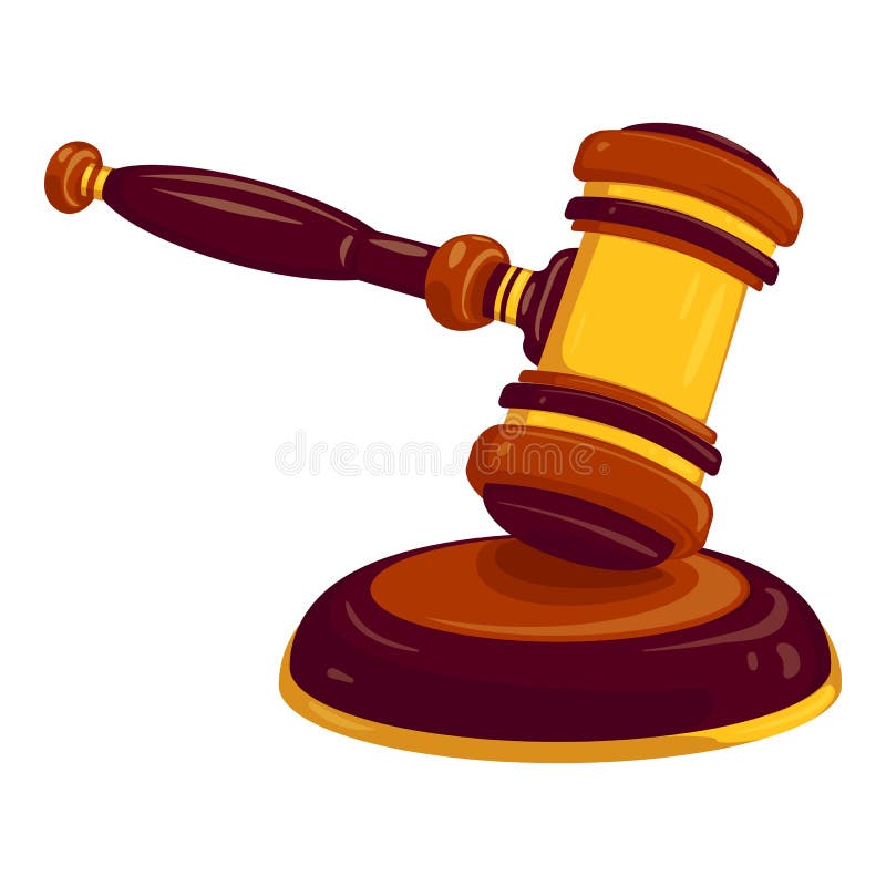 Wood Gavel Icon, Cartoon Style Stock Vector - Illustration of design ...