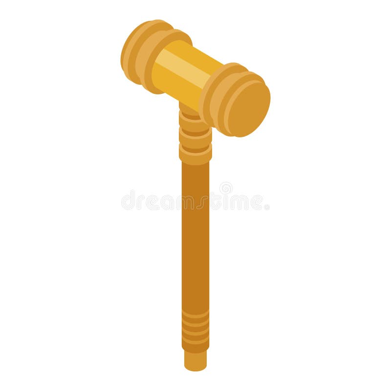 Wood Gavel Icon Color Outline Vector Stock Illustration - Illustration ...