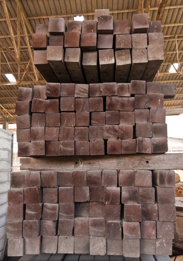 Wood Girder From End Close Up Stock Image - Image of stacked, equipment ...