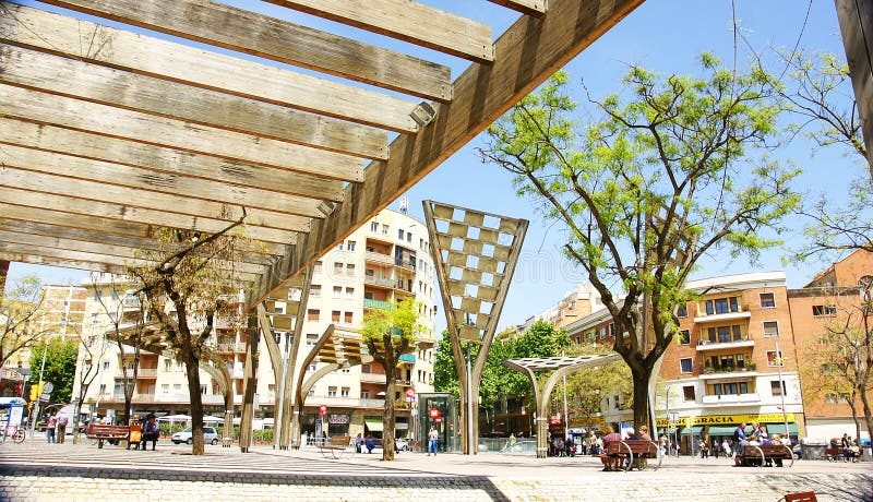 Wood and Glass Structures in a Park Editorial Stock Image - Image of ...