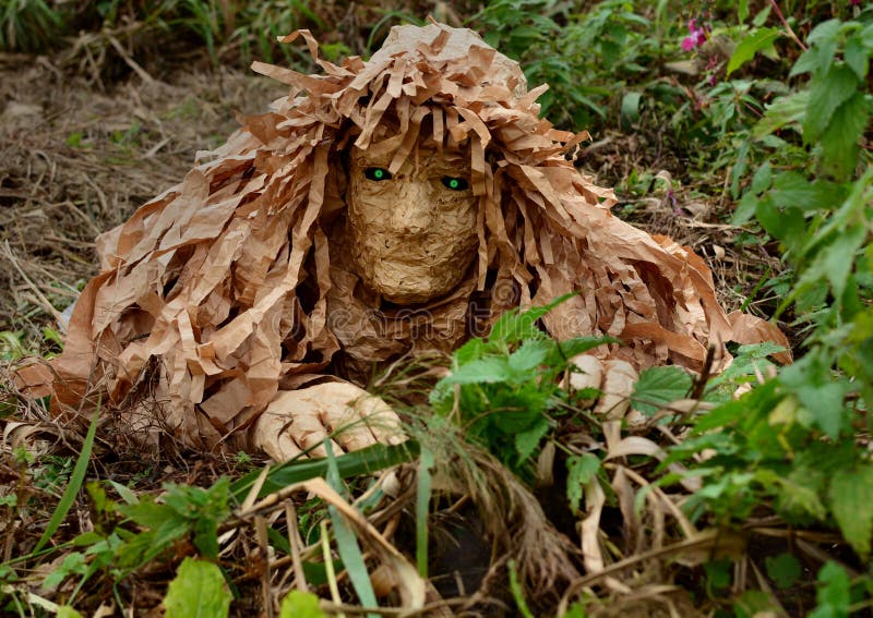 Wood goblin in the grass stock photo. Image of tree, green - 78164114