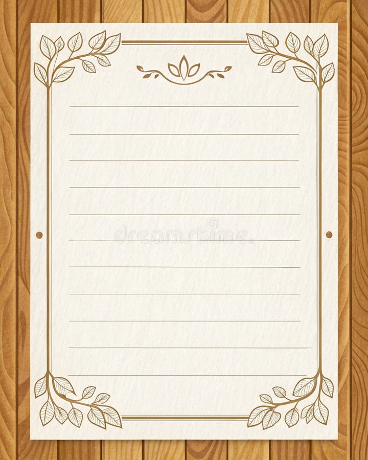 Wood Grain Border Paper Texture Warm and Rustic Stock Illustration ...