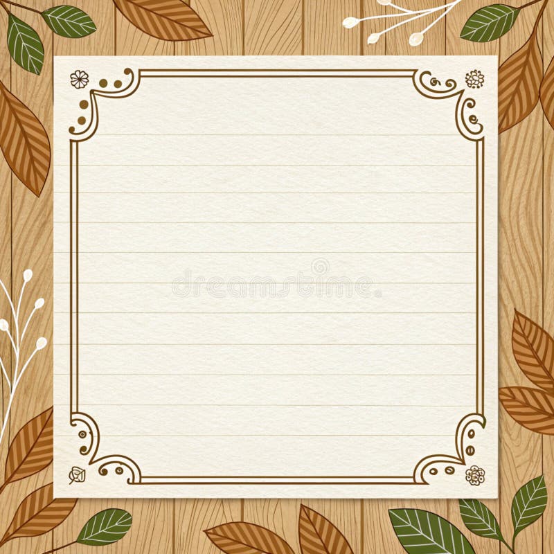 Wood Grain Border Paper Texture Warm and Rustic Stock Illustration ...