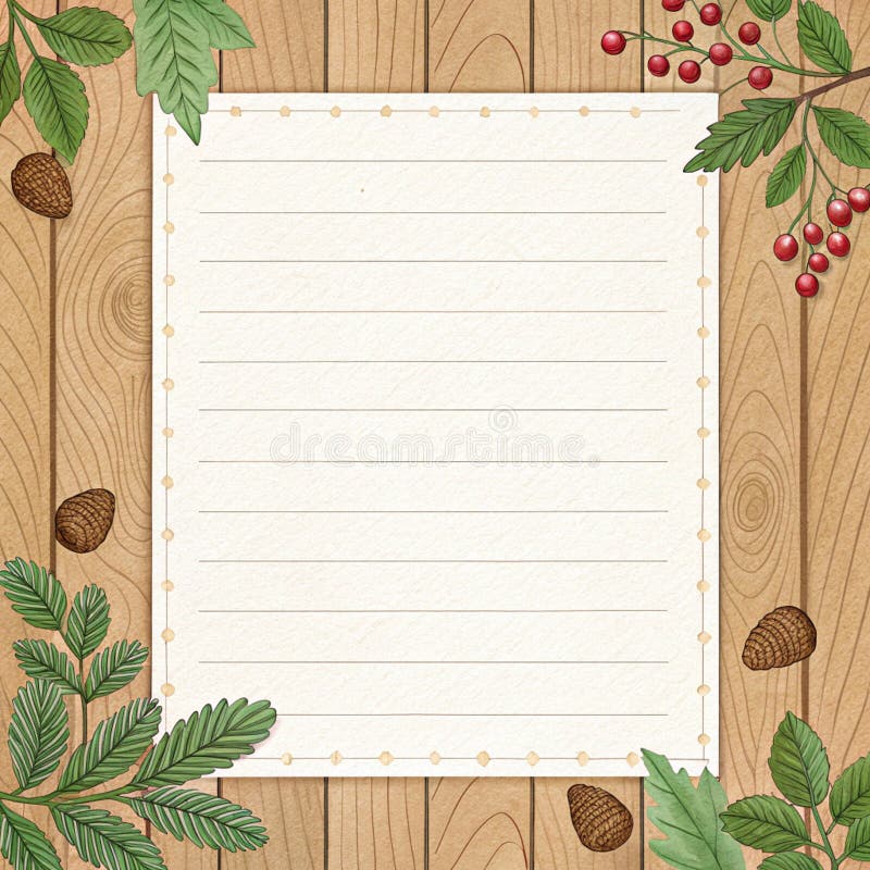 Wood Grain Border Paper Texture Warm and Rustic Stock Illustration ...