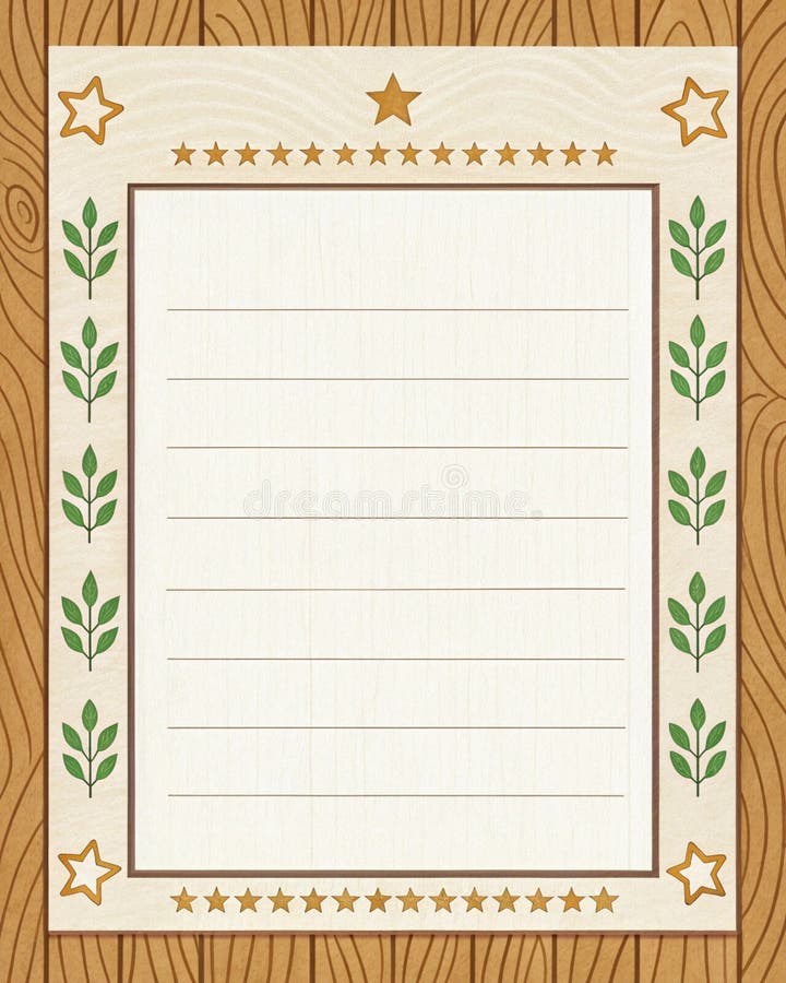 Wood Grain Border Paper Texture Warm and Rustic Stock Illustration ...