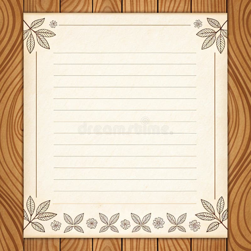 Wood Grain Border Paper Texture Warm and Rustic Stock Illustration ...