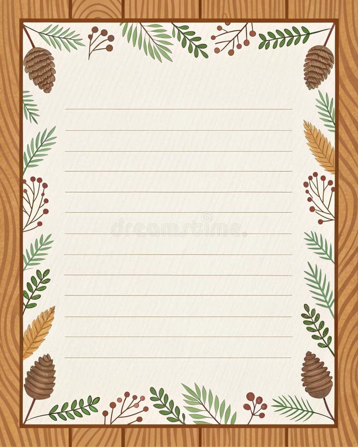 Wood Grain Border Paper Texture Warm and Rustic Stock Illustration ...
