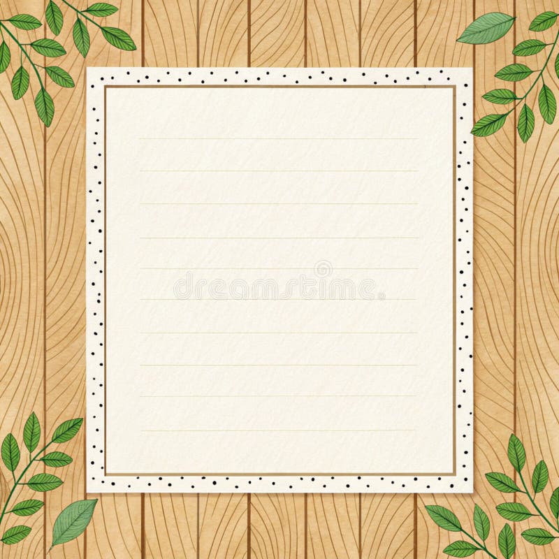 Wood Grain Border Paper Texture Warm and Rustic Stock Illustration ...