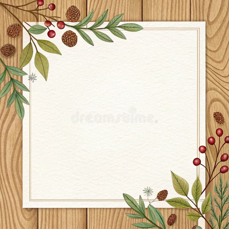 Wood Grain Border Paper Texture Warm and Rustic Stock Illustration ...