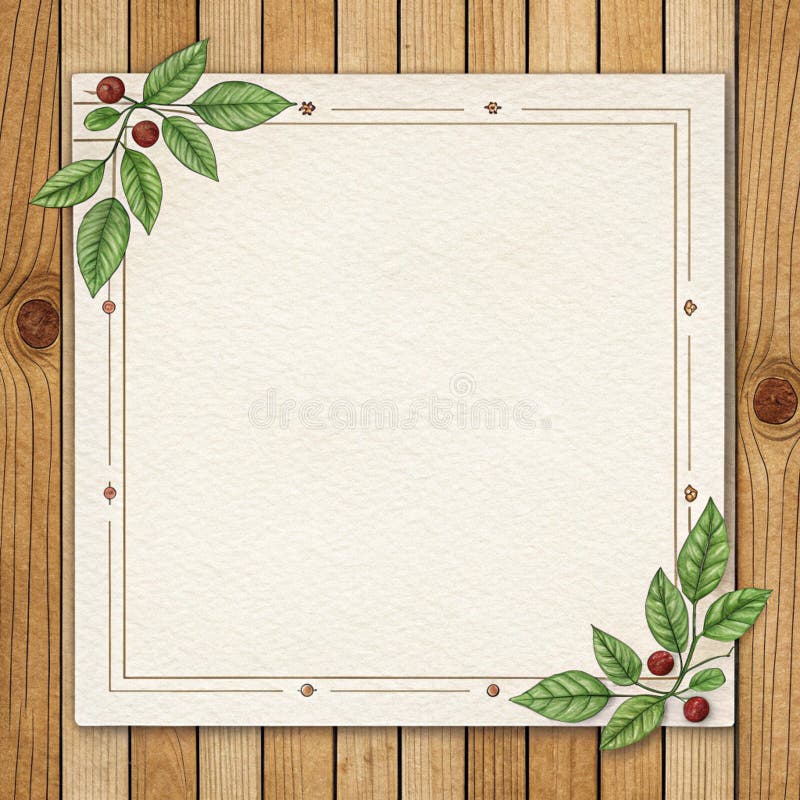 Wood Grain Border Paper Texture Warm and Rustic Stock Illustration ...