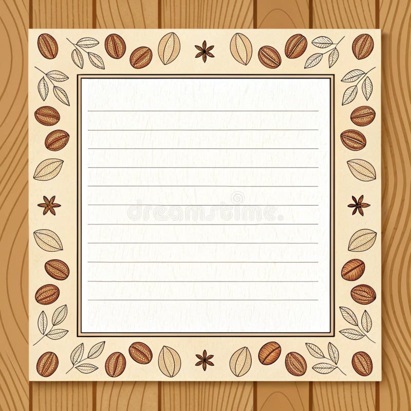 Wood Grain Border Paper Texture Warm and Rustic Stock Illustration ...