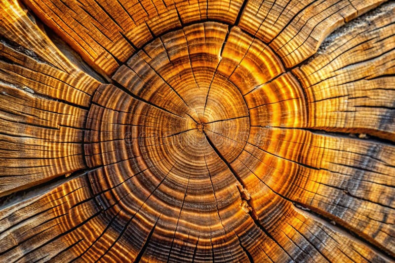 Wood Grain Patterns in Weathered Maple Log Closeup Stock Illustration ...