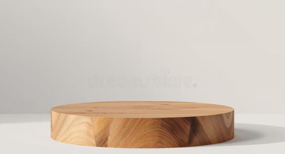 Wood Grain Platform, Light Backdrop and Subtle Shadows Create Neutral ...