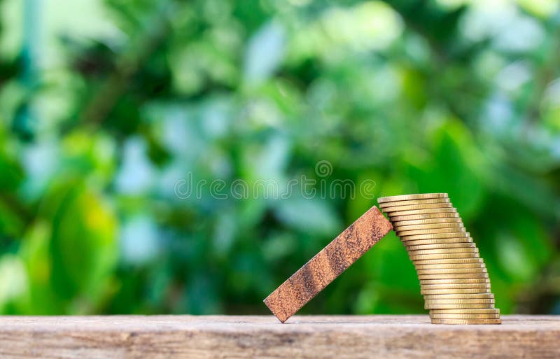 Wood helped coin. stock photo. Image of coin, success - 99362356