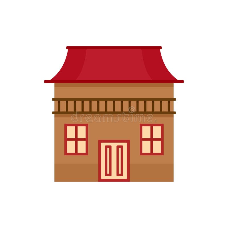 Wood House Icon, Flat Style Stock Vector - Illustration of nature ... Wood House Icon, Flat Style Stock Vector - Illustration of nature ...