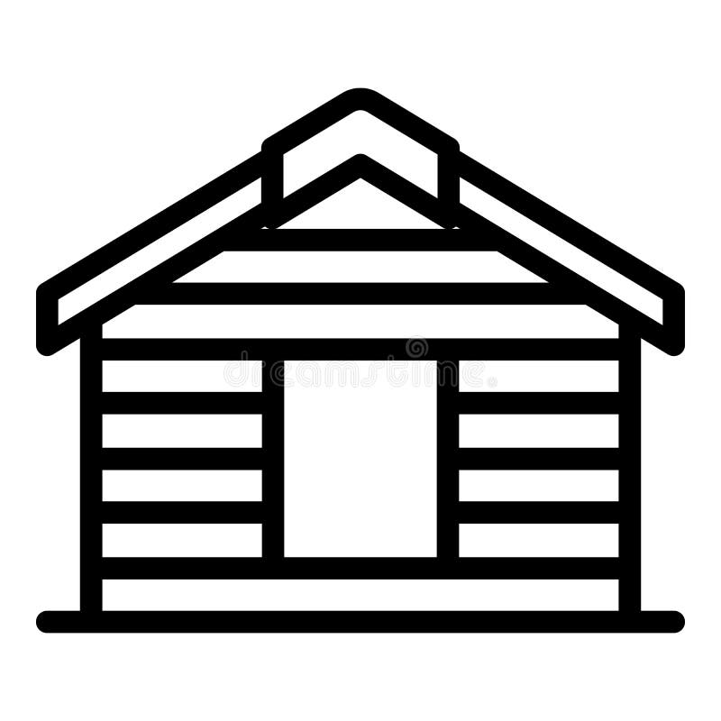 Wood House Icon Outline Vector. Roof Construction Stock Vector ... Wood House Icon Outline Vector. Roof Construction Stock Vector ...