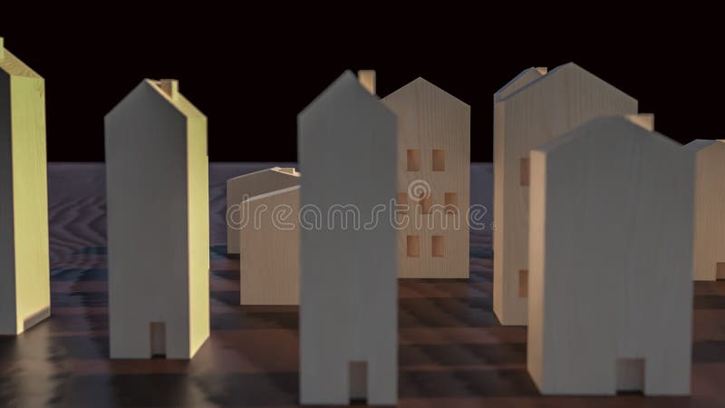 The Wood House for Property or Real Estate Concept 3d Rendering Stock ...