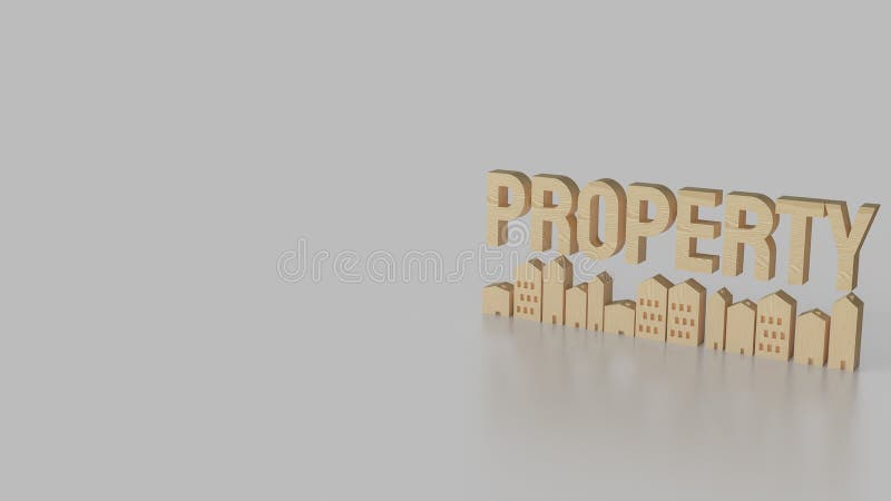 The Wood House and Property Text for Real Estate Concept 3d Rendering ...