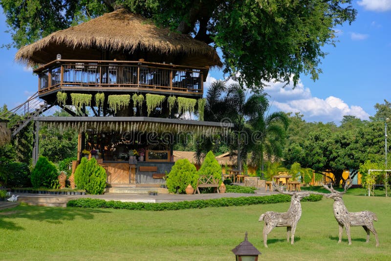 Wood Hut Home House on Tree Stock Image - Image of building, summer ...