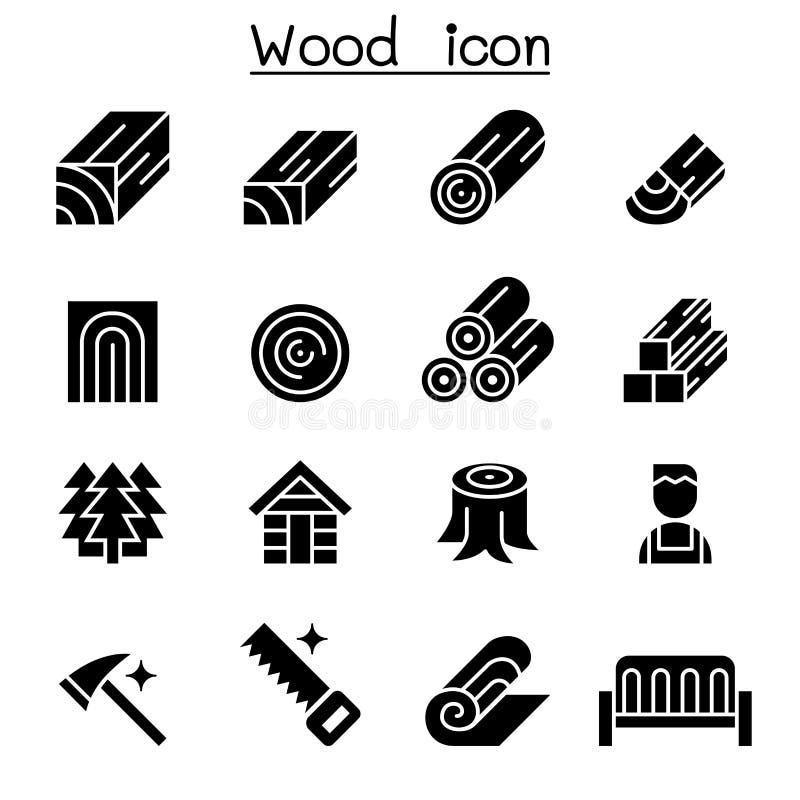 Wood Icon Vector Symbol Design Illustration Stock Vector - Illustration ...
