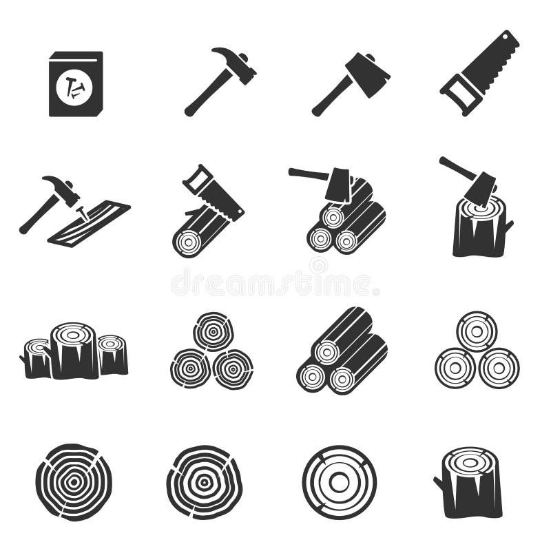 Wood icon vector symbol stock illustration. Illustration of wood ...