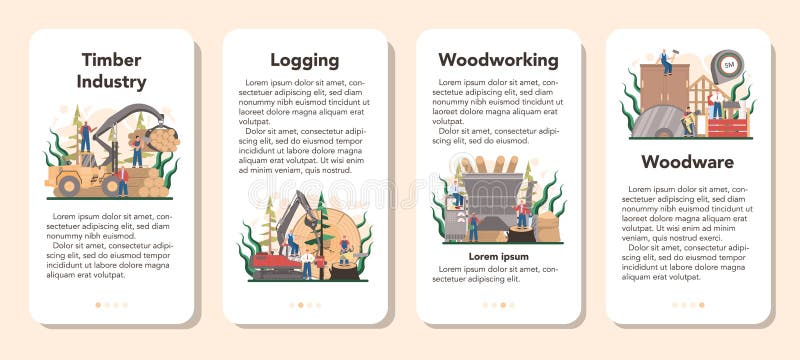 Logging Banner Set Stock Illustrations – 138 Logging Banner Set Stock ...