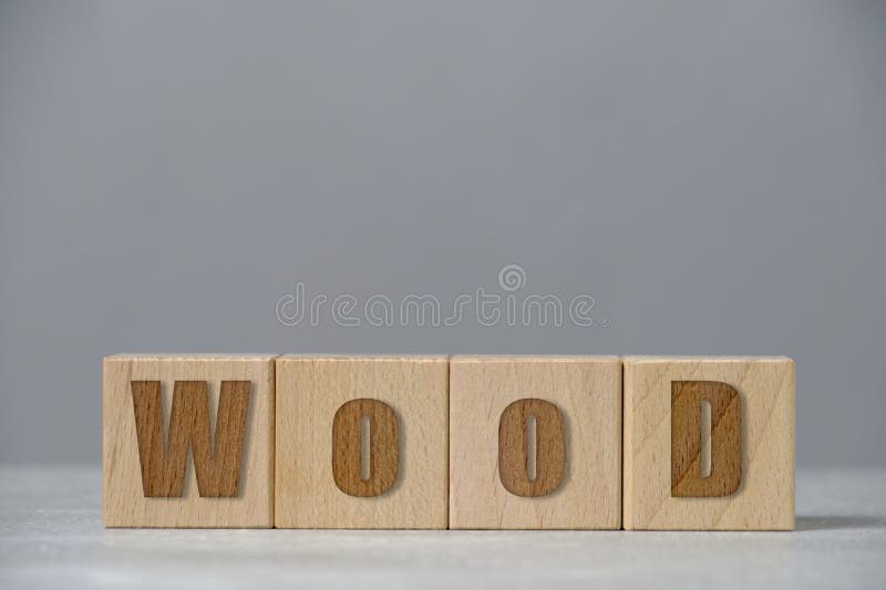 Wood Inscription on Wooden Cubes.Environmentally Friendly Material ...