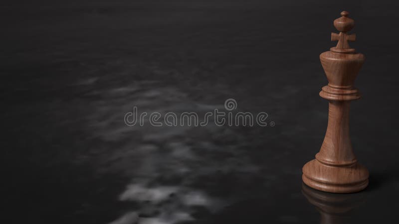 The Wood King on Black Water for Business Concept 3d Rendering Stock ...