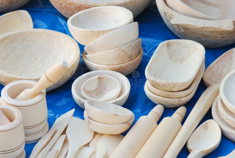 Wood kitchenware stock image. Image of cuisine, dinner - 13961731