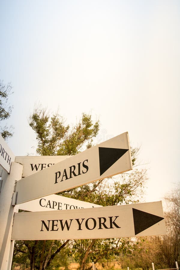 The Wood Label Guidecity Signboard Stock Photo - Image of copy ...