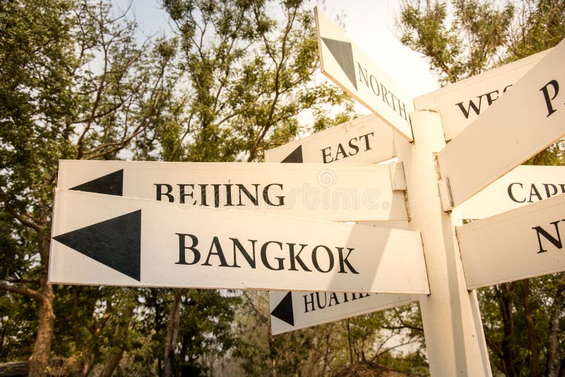 Wood Label Guide City Signboard Stock Photo - Image of edinburgh ...