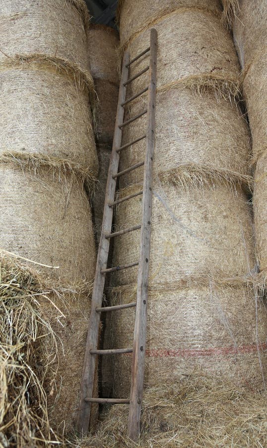 Barn and Baled Hay stock photo. Image of architecture - 34878168