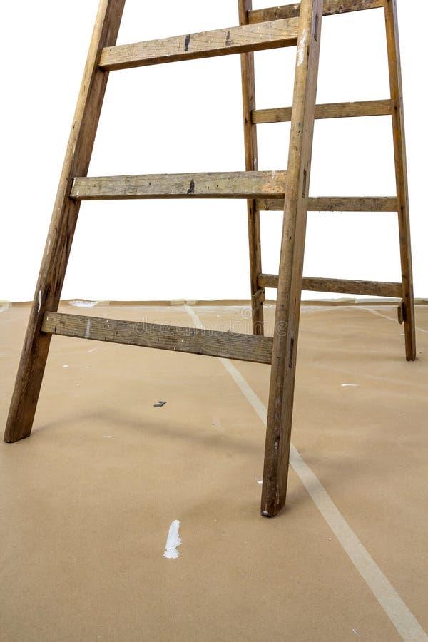 Wood ladder on paperboard stock image. Image of paperboard - 39735563