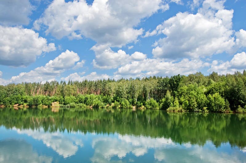 Wood lake stock image. Image of water, lake, forest, season - 21537507