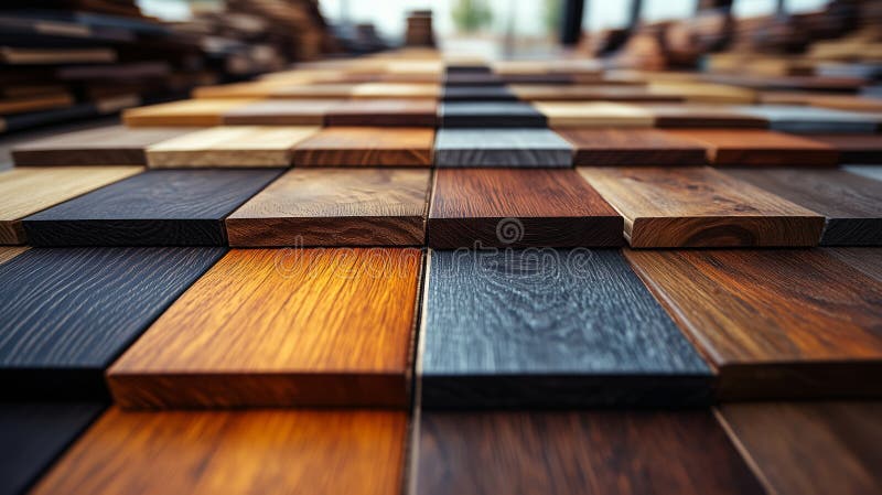 Wood Laminate Floor Square Samples, Vinyl Tile Stock Photo - Image of ...