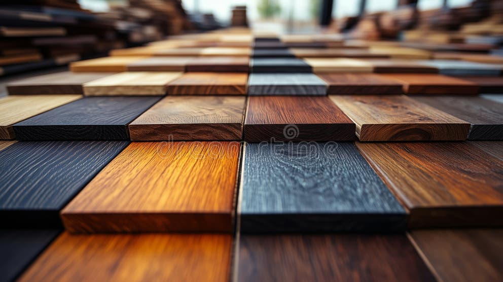 Wood Laminate Floor Square Samples, Vinyl Tile Stock Photo - Image of ...