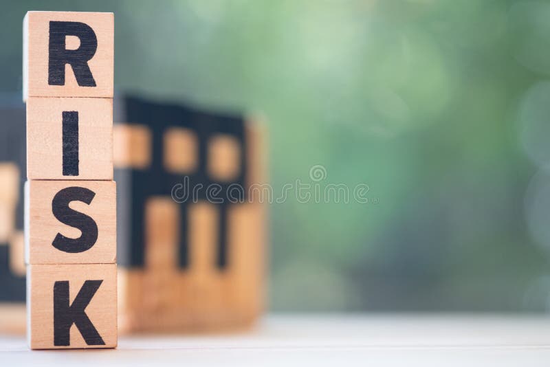 Wood Letter Block in Word Risk Stock Photo - Image of industry, choice ...